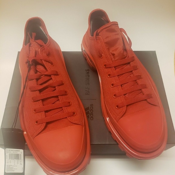 adidas | Shoes | Adidas X Raf Simons Detroit Runner Red Shoes Sz 1 ...